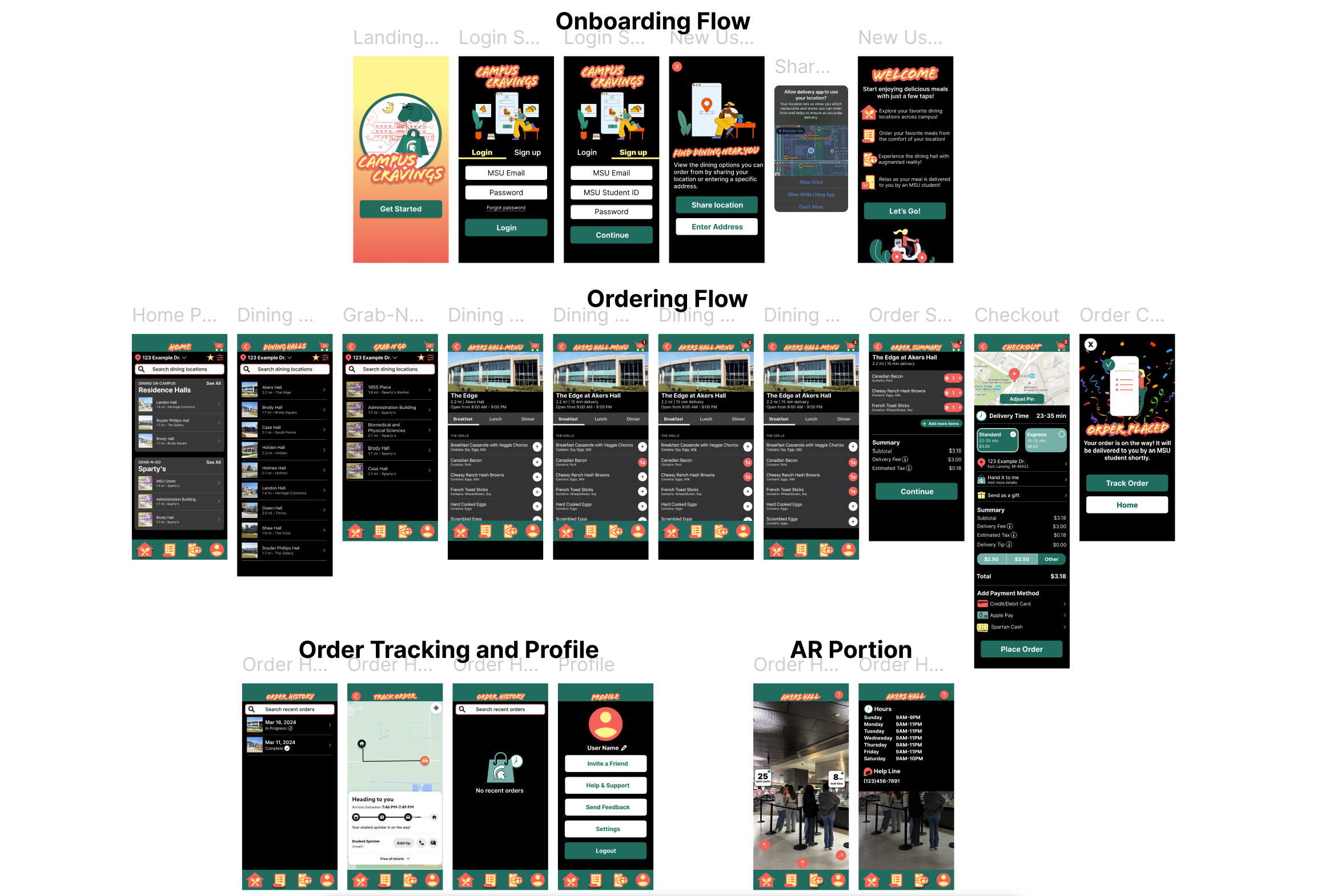 Campus Cravings App Design